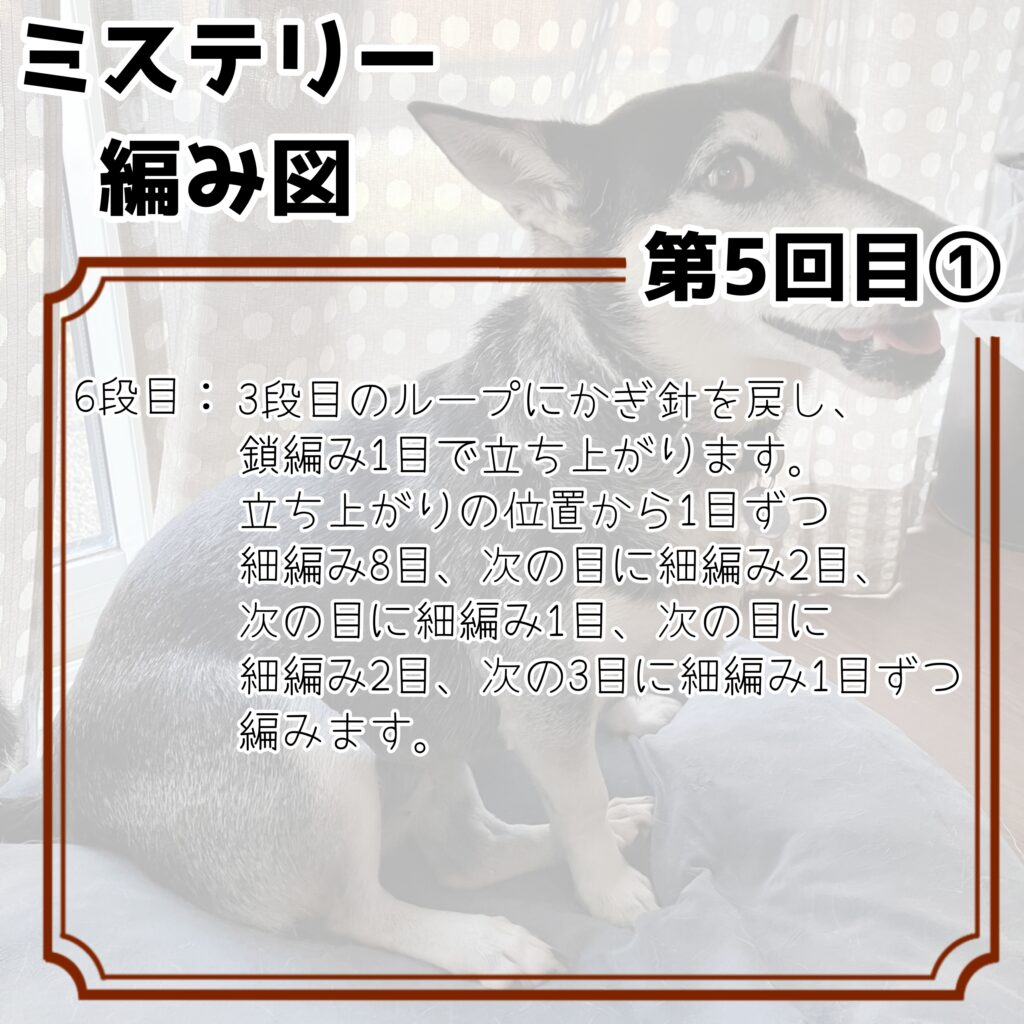 【ミステリー編み図】第5回 編み方説明 | 手編みウェア＆雑貨の無料編み図 ATELIER *mati*